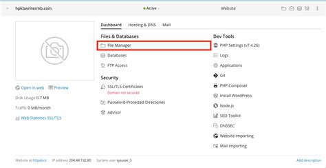 how to set file and directory access permissions in plesk hostpapa