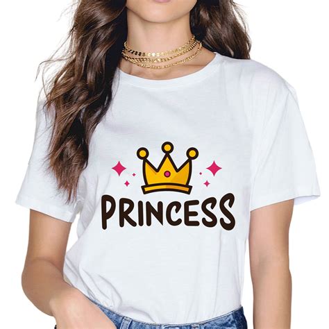 Princess Crown Guard Crew Neck White T Shirt