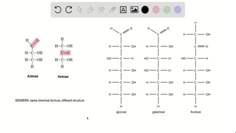 Solved The Figure Depicts The Structural Formulas Of Glucose Galactose And Fructose A