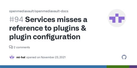 Services Misses A Reference To Plugins And Plugin Configuration · Issue