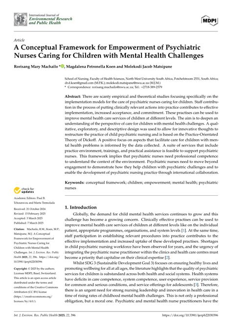 Pdf A Conceptual Framework For Empowerment Of Psychiatric Nurses