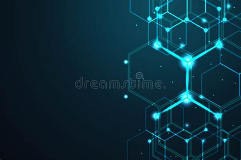 Abstract Hexagon Background Technology Polygonal Concept Vector