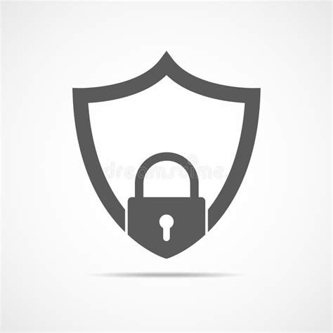 Shield With Padlock Icon Vector Illustration Stock Illustration Illustration Of Lock Modern