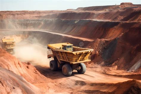Open Pit Mining Operation With Modern Green Technology Generative Ai
