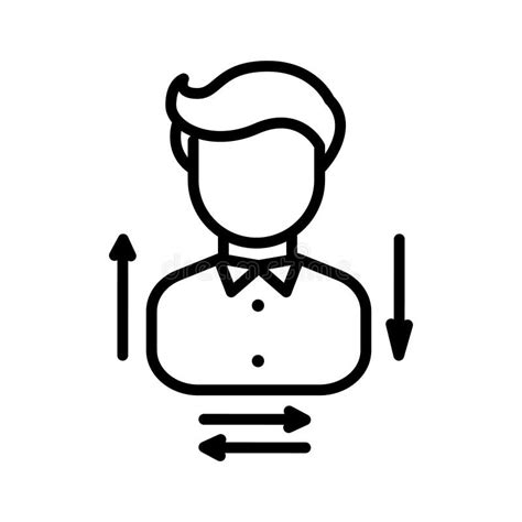 User Prediction Black And White Icon Illustration Stock Vector Illustration Of Member Arrows