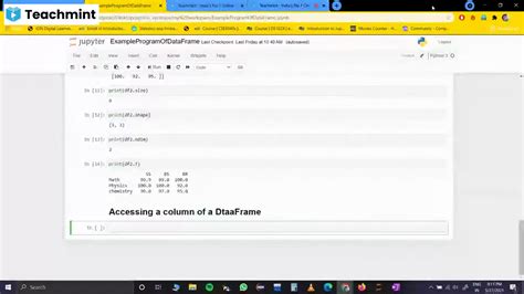 Python Pandas Dataframe Lec3 Information Practices Class Recording