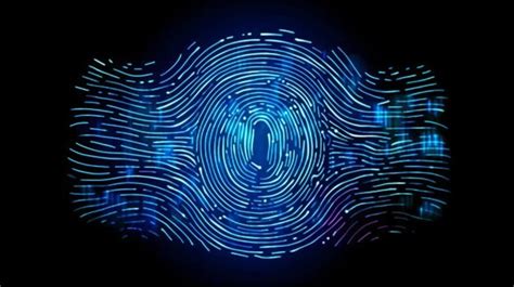Premium Photo Biometric Authentication Button Using Fingerprints Concept For Digital Security