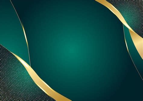 Premium Vector Abstract Luxury Dark Green Overlap Layer With Golden