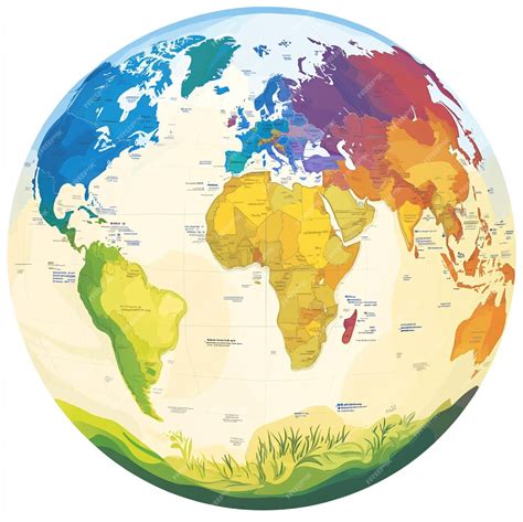 Global Climate Zones Map Illustrating Different Temperature Regions Premium Ai Generated Image