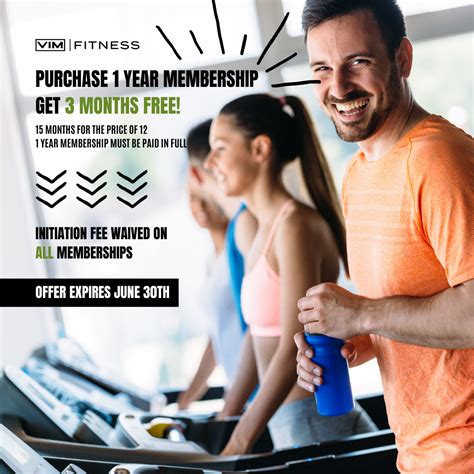 June Membership Promos Initiation Fee Waived Vim Fitness