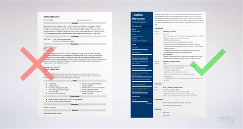 Software Engineer Resume Examples Guide For