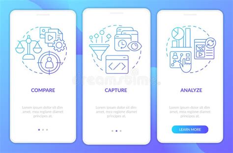 Personalized Marketing Research Blue Gradient Onboarding Mobile App