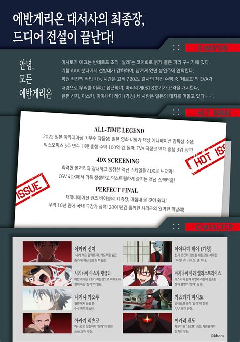 신 에반게리온 극장판 Moning Poster 포르테 Poster