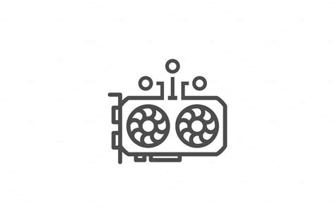 GPU Mining Icon Modern Computer Network Technology