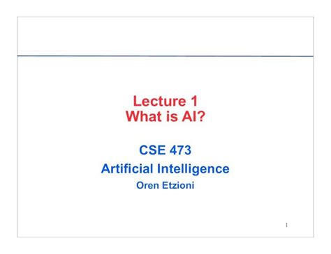 Pdf Lecture 1 What Is Aicoursescse473