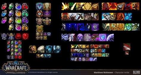 Artstation World Of Warcraft Battle For Azeroth Icons Matthew