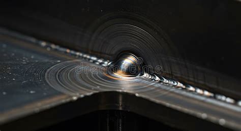 Welding Bead Close Up On Metal Joint Showing Detailed Surface Texture