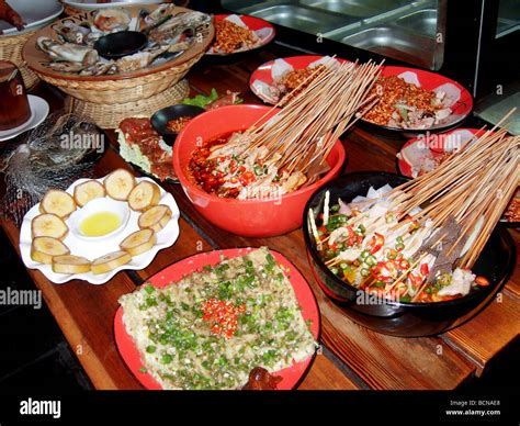 Assorted Traditional Snacks Chengdu Szechwan Province China Stock