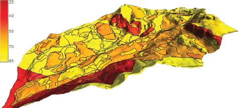 3d Map Showing The Spatial Variation Of Cn Ii Low Cn Means Low Run Off