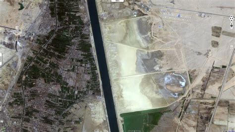 Suez Canal Obstructed By A Container Ship Egypt