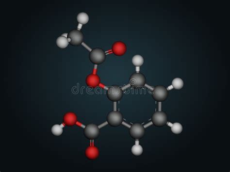 Molecular Structure Of Aspirin Stock Illustration Illustration Of Atom Chemistry 13137869