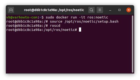 how to install ros noetic with docker varhowto