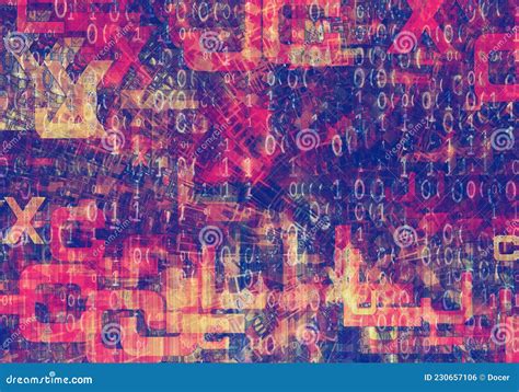 Background Of A Digital And Text Code Cipher Stock Illustration Illustration Of Internet