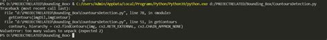Error Too Many Values To Unpack Issue Murtazahassan OpenCV Python Tutorials And