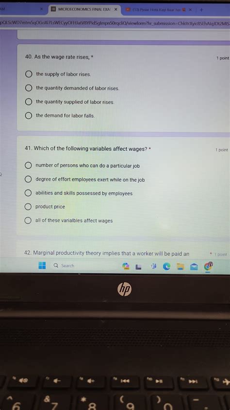 Solved Which Of The Following Variables Affect Wages