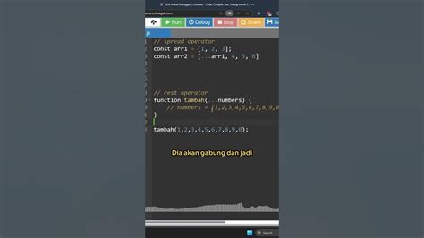 beza spread dan rest operator dalam javascript coding programming