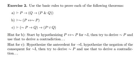 Solved Exercise 2 Use The Basic Rules To Prove Each Of The Chegg Com