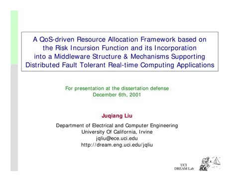 Ppt A Qos Driven Resource Allocation Framework Based On The Risk