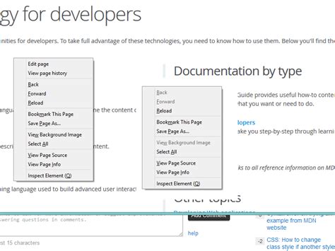 Javascript How Does The MDN Website Change The Context Menu Stack Overflow