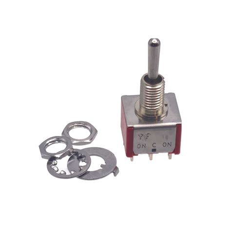 Mini Toggle Switch DPDT ON ON ON Chrome Analog Classics