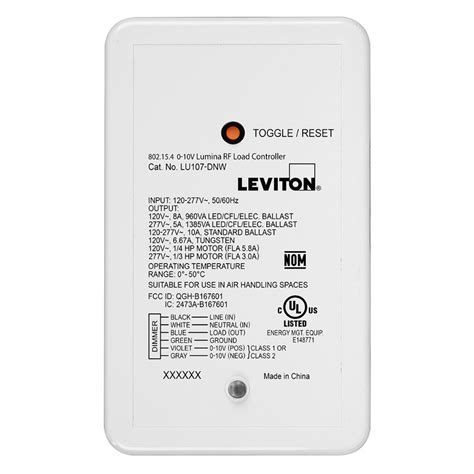 Leviton Lu107 Dnw Wireless Load Control Power Pack Dimming 0 10v