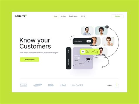 demo hero section by wix behance