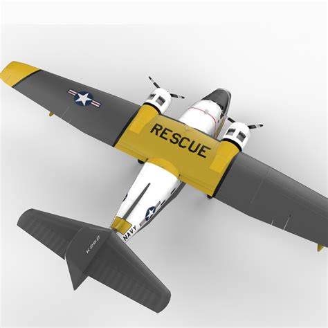 Grumman Hu 16 Albatross Aircraft 3d Model