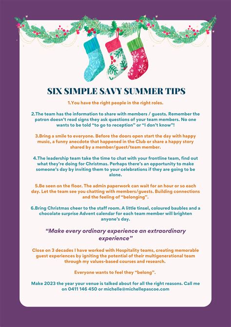 Six Simple Savy Summer Tips