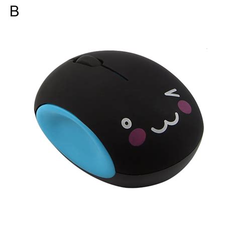 24g Cute Cartoon Expression Mini Wireless Mouse Rechargeable Usb