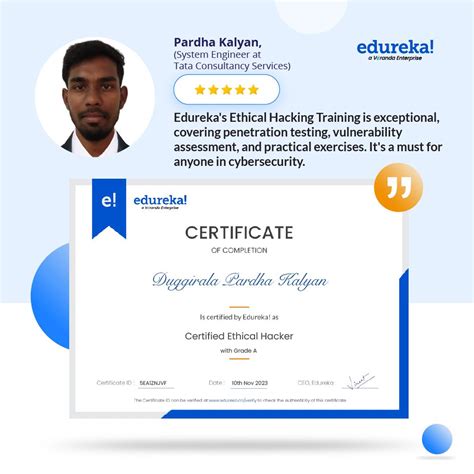 Pardha Kalyan Finished Certified Ethical Hacking Edureka Posted On The Topic Linkedin