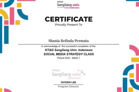 Shania Refinda On Linkedin Im Happy To Share That Ive Obtained A New Certification Social Media