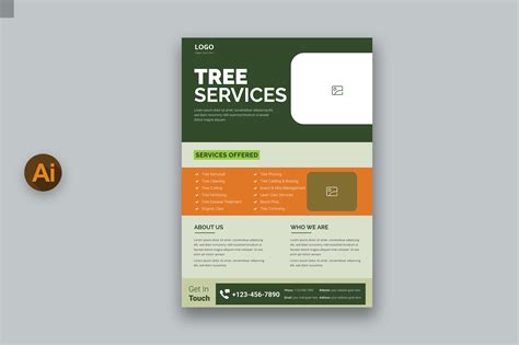 Tree Service Flyer Design Template Graphic By Inpixell Studio Creative Fabrica