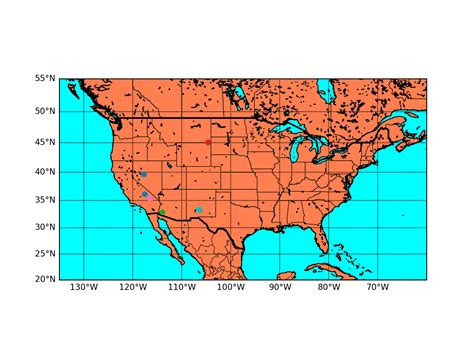 matplotlib unable to plot circles on a map projection in basemap