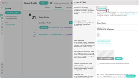 how to add a scorm course into learnwolrds lms