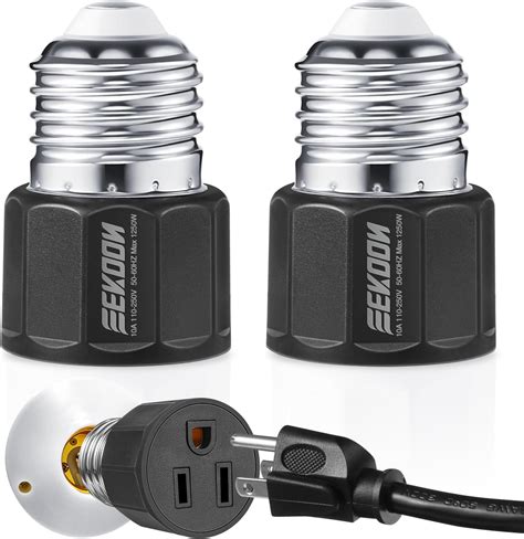 E26 E27 2 And 3 Prong Light Bulb Socket Adapter Bundle With 2 In 1 Light Bulb Socket To Plug