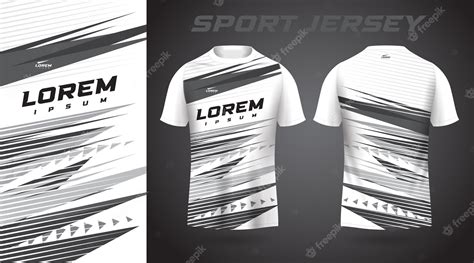 흰색 스포츠 저지 디자인 프리미엄 벡터