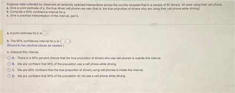 solved suppose data collected by observers at randomly