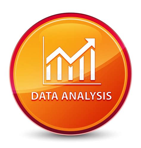 Data Analysis Statistics Icon Glossy Blue Round Button Stock Illustration Illustration Of