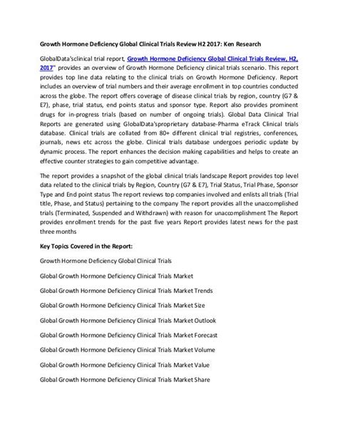 Market Research Reports Ken Research Growth Hormone Deficiency Global