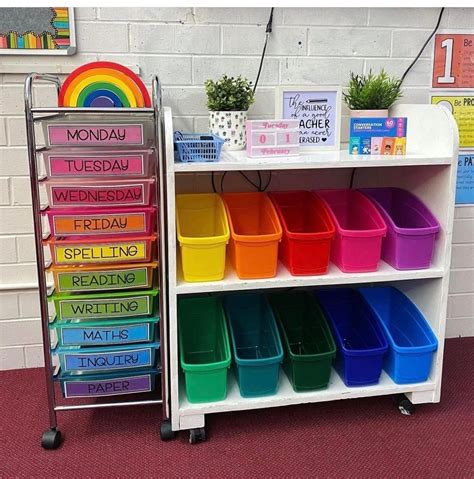 Colorful Classroom Organization Ideas